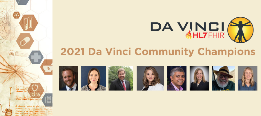 HL7® Da Vinci Project Names Eight Health IT Professionals ‘2021 Community Champions’
